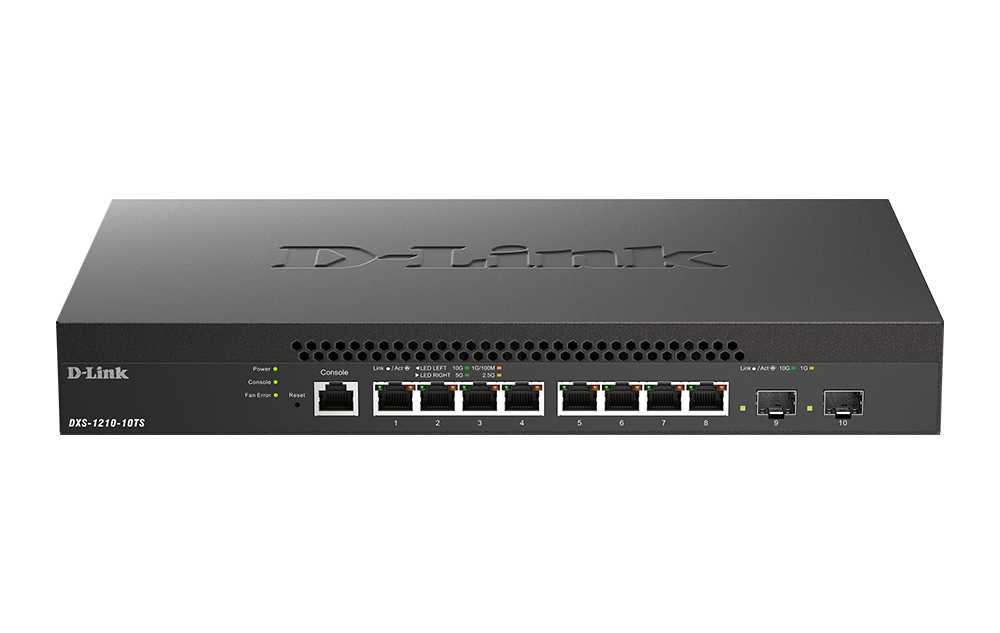 10-Port 10 Gigabit Smart Managed Switch with 8 10GBase-T Ports and 2 ...