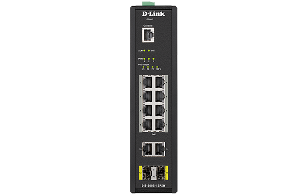 12-Port Gigabit Industrial Smart Managed PoE Switch with 10 1000BASE-T ...